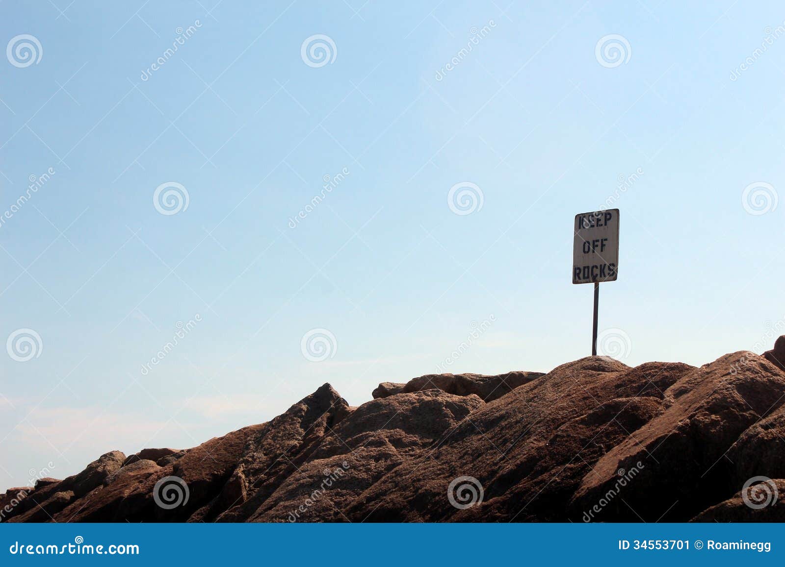 Keep off the rocks stock image. Image of forbidden, park - 34553701
