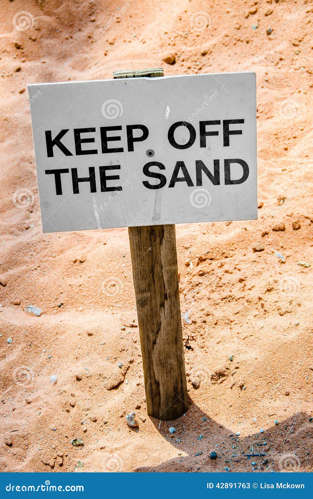 Keep off the Sand! stock image. Image of outdoor, barren - 42891763