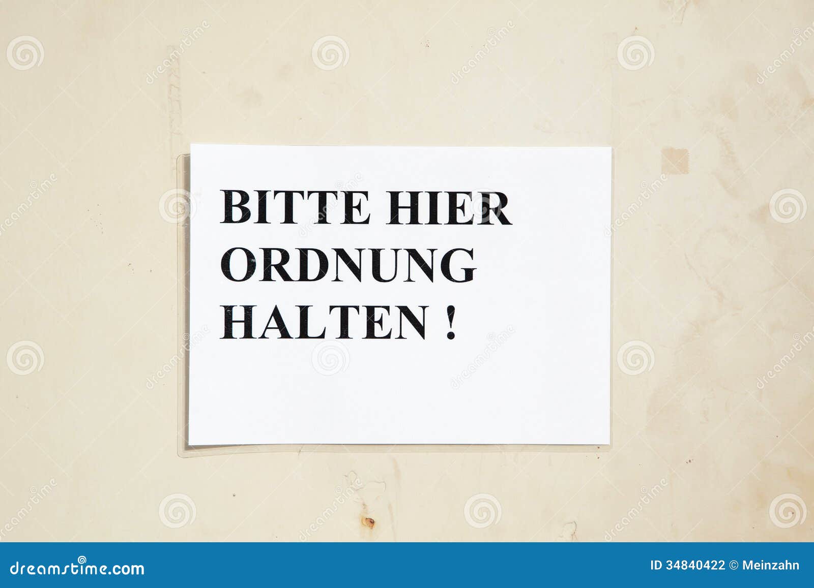 Keep Order Advice Posted at a Wall Stock Photo - Image of wall, help ...