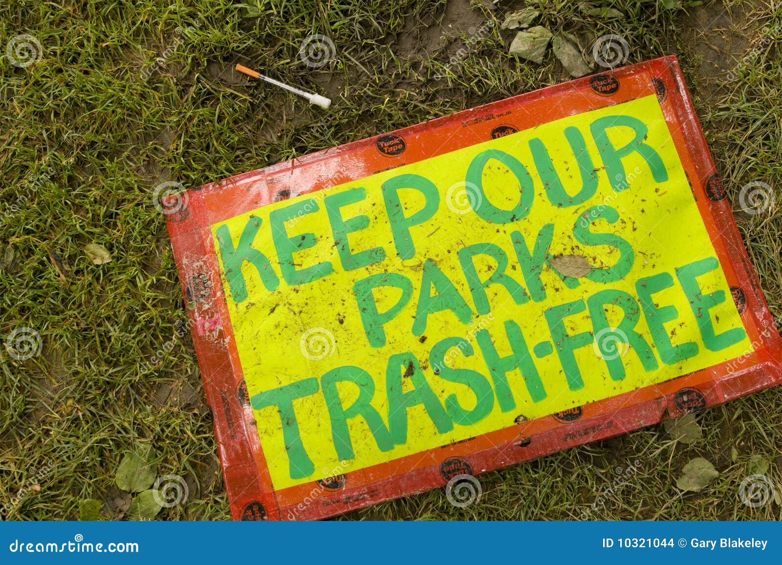 Keep Our Parks Trash-Free editorial stock image. Image of addict - 10321044