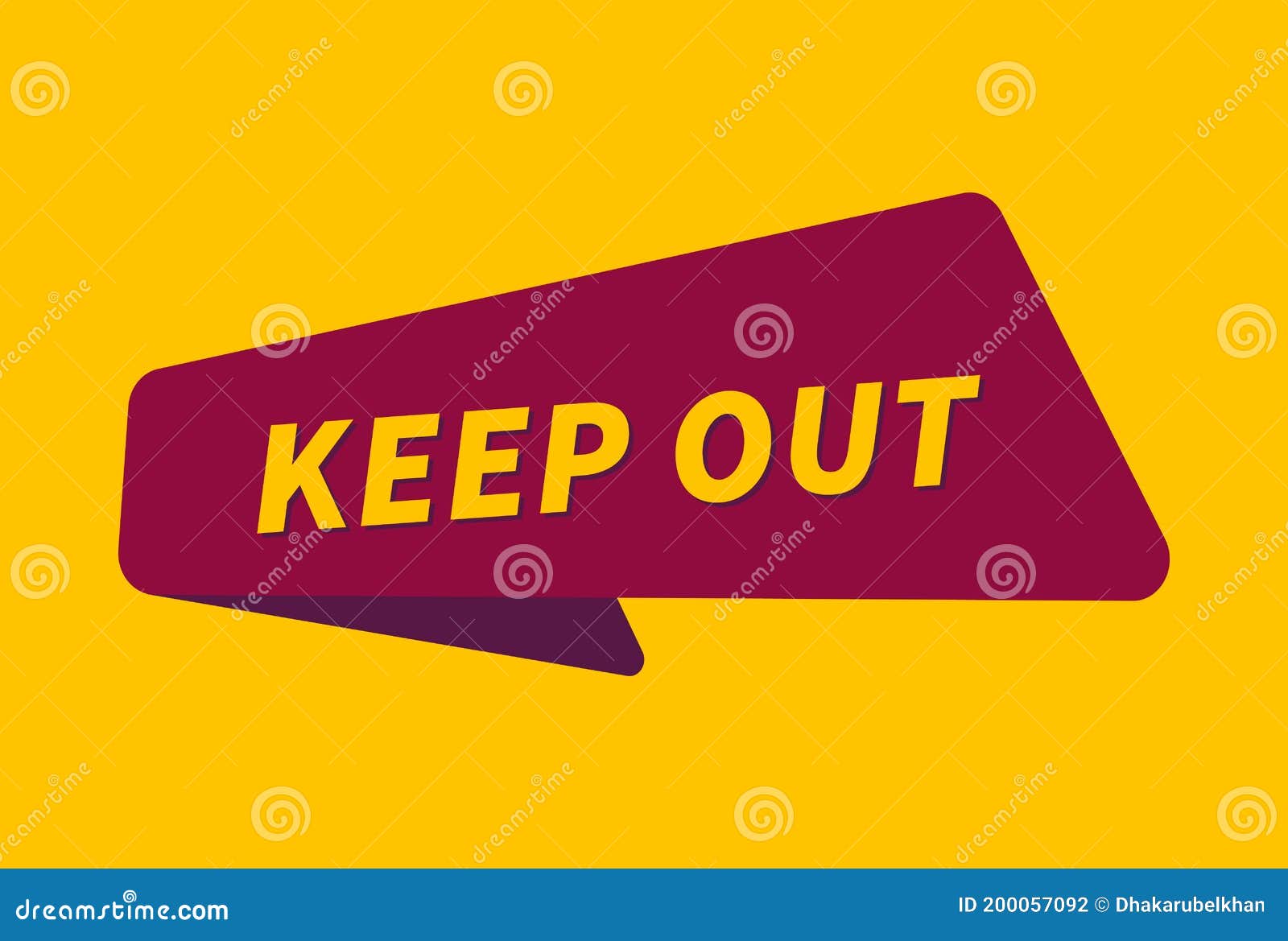 Keep Out Banner Vector, Keep Out Image Stock Vector - Illustration of ...