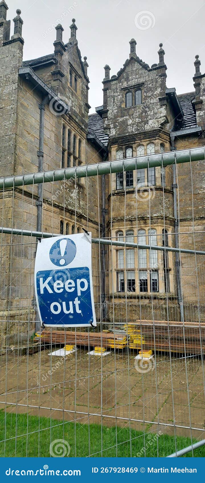 Keep Out Building Site Warning Sign. Stock Image - Image of site, sign ...