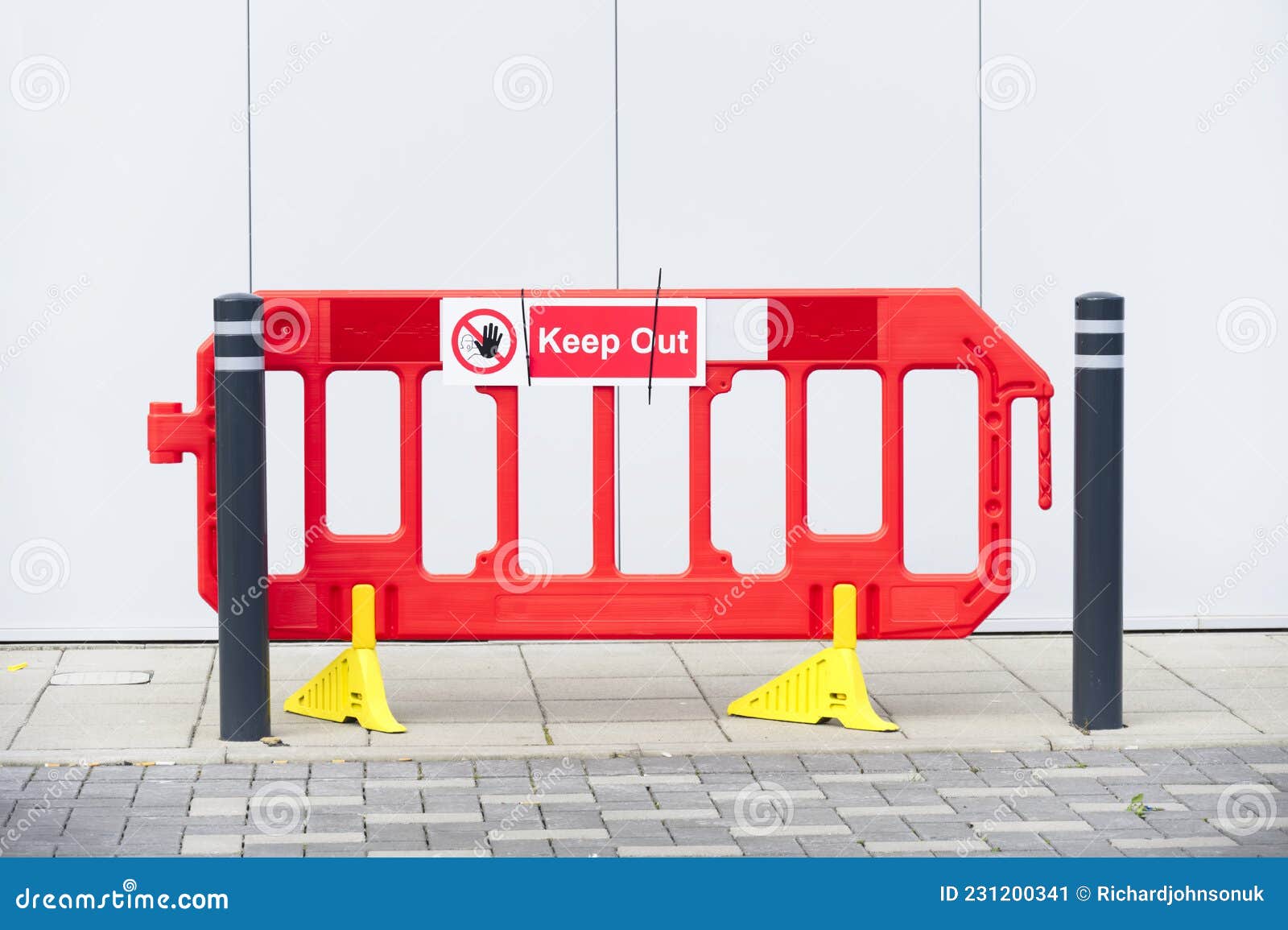 Keep Out Construction in Progress Sign on Fence Stock Image - Image of ...