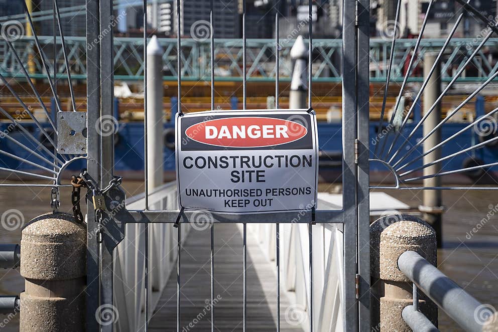 Keep Out. Construction Site Stock Image - Image of construction, dock ...