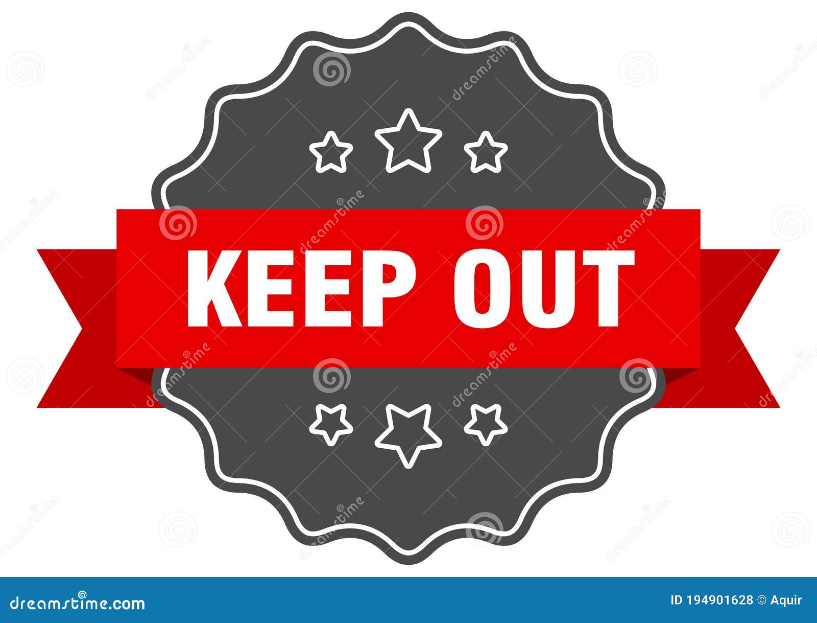 Keep Out Label. Keep Out Isolated Seal. Sticker. Sign Stock Vector ...