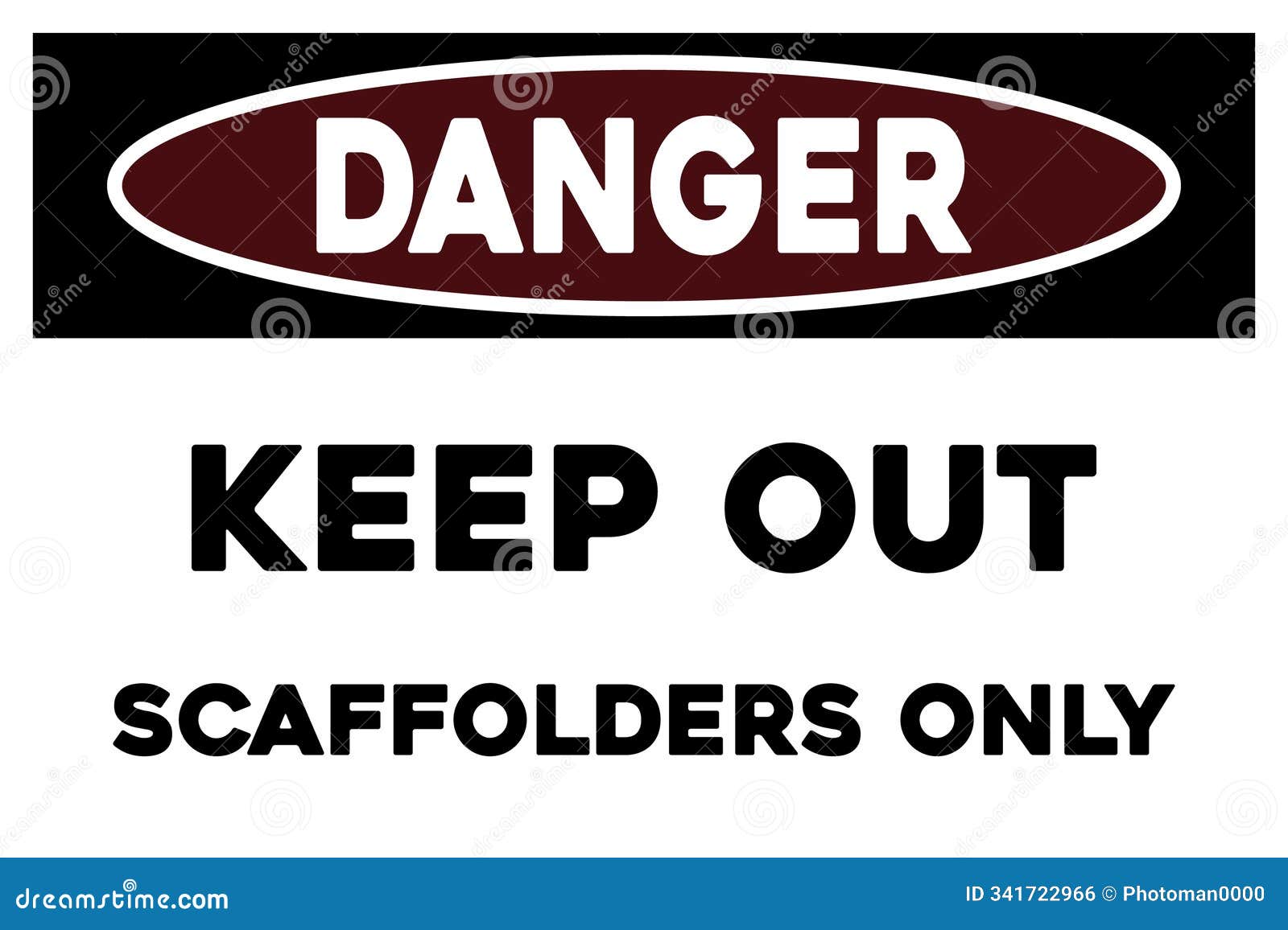 Keep Out Scaffolders only Warning Sign Stock Illustration ...
