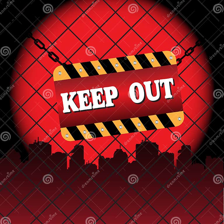 Keep out sign stock vector. Illustration of danger, biohazard - 18726892
