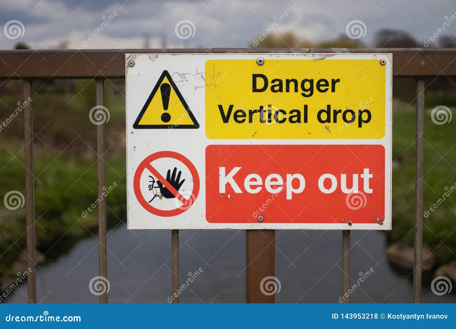 Keep Out Sign on the Bridge Stock Photo - Image of kingdom, sign: 143953218