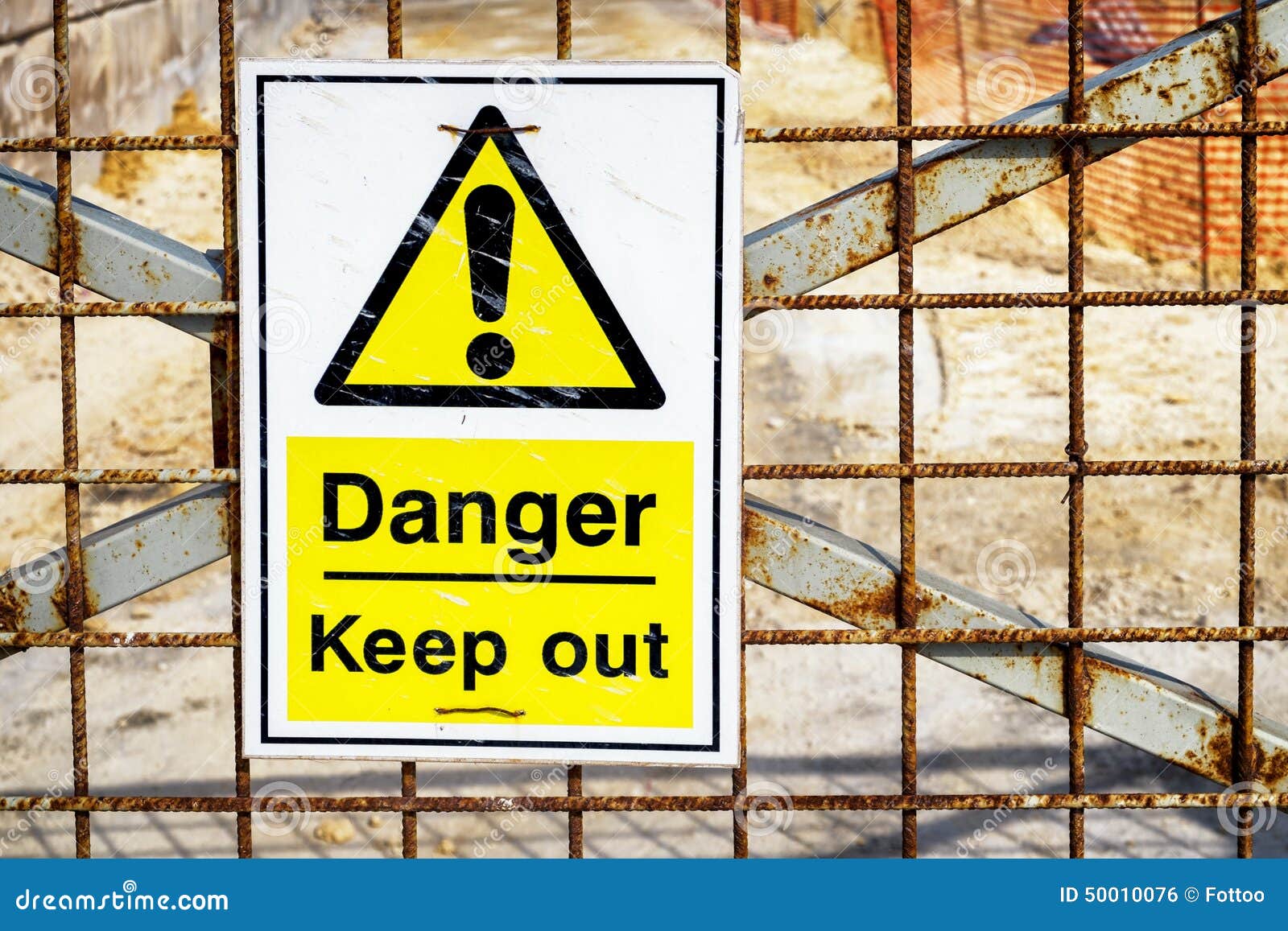 Keep out sign stock photo. Image of site, fence, color - 50010076