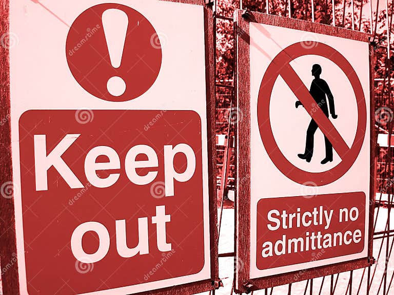 Keep Out Signs stock photo. Image of security, people, danger - 40506