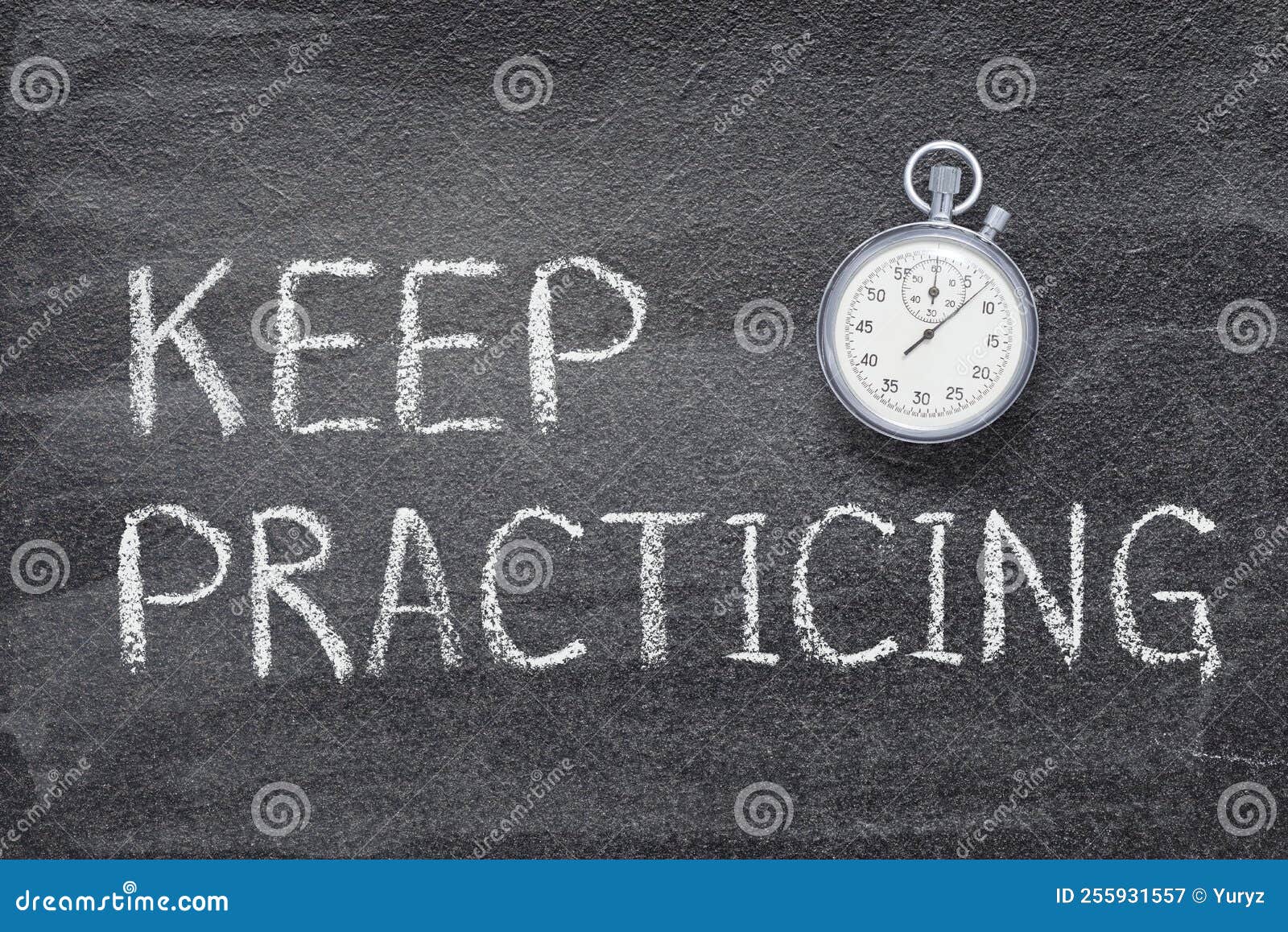 Keep practicing watch stock image. Image of concept - 255931557