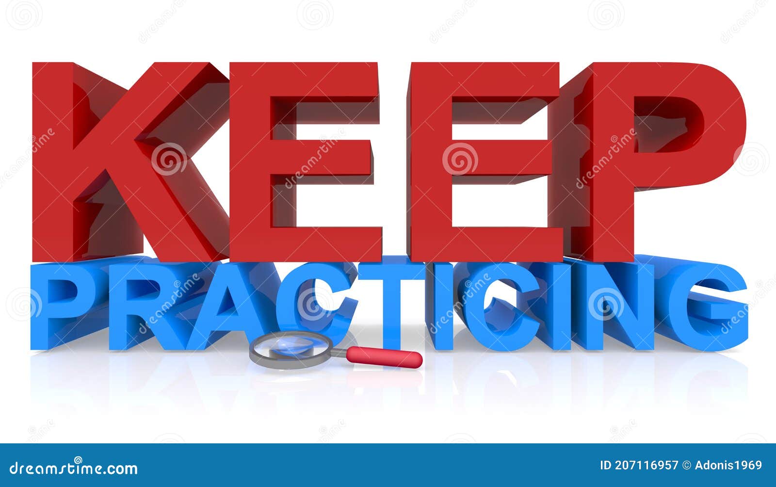 Keep practicing on white stock illustration. Illustration of cognition ...