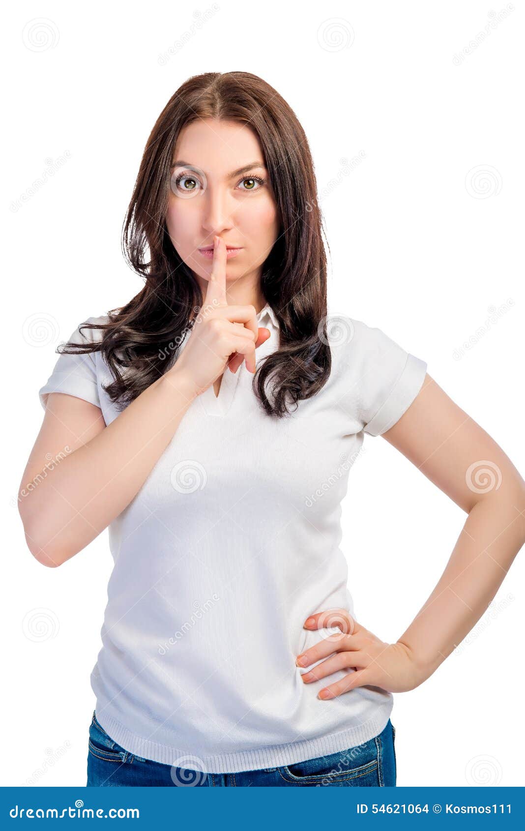 Keep quiet! stock photo. Image of mystery, attractive - 54621064
