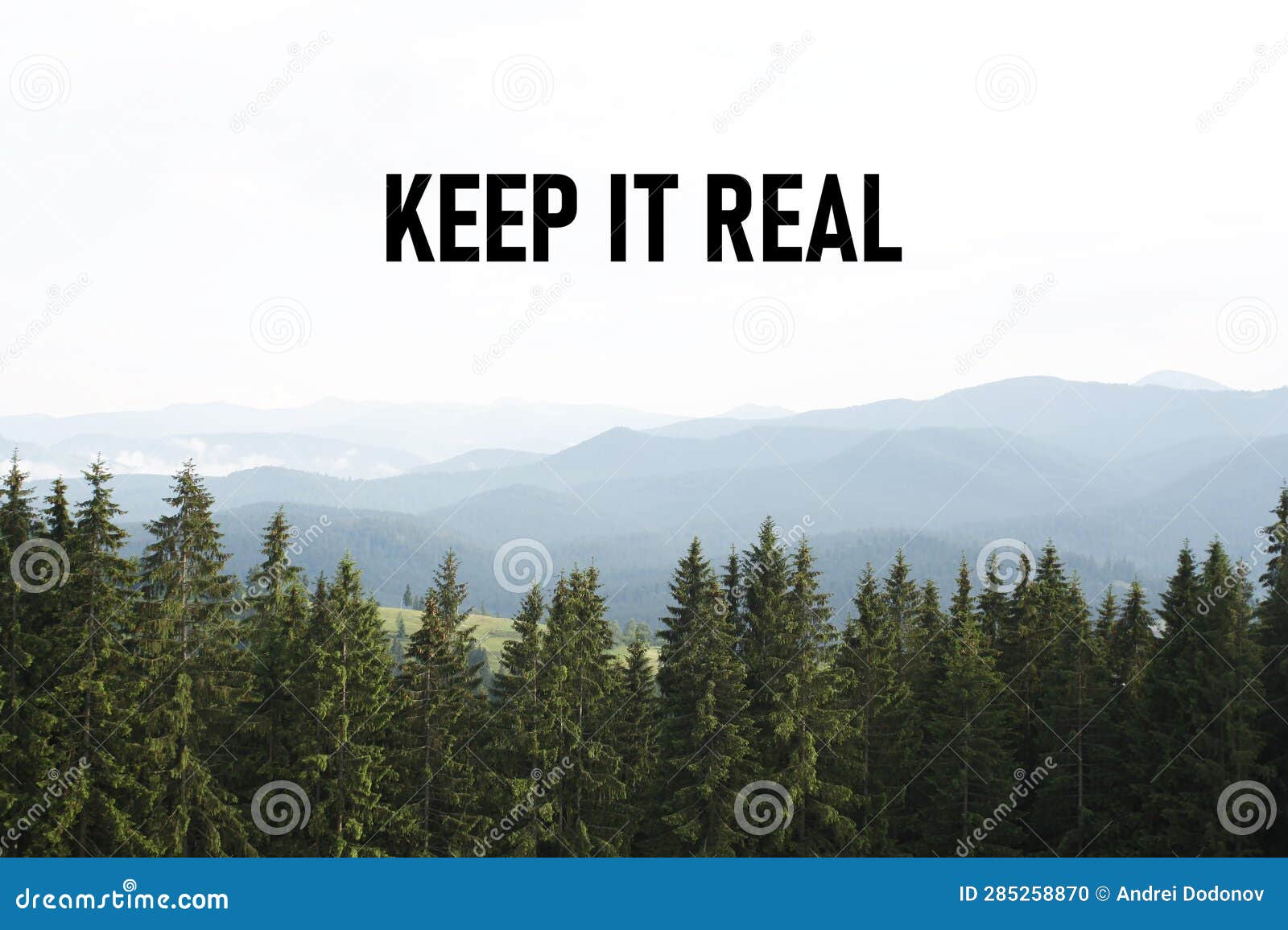 Keep it Real is Shown Using the Text Stock Photo - Image of chart ...