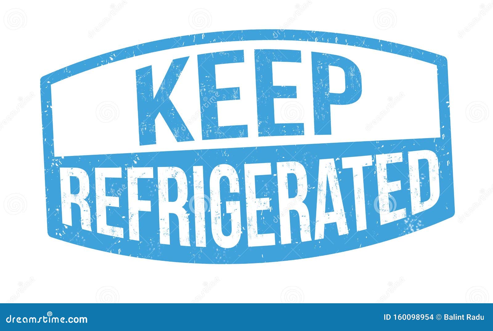 Keep Refrigerated Label Or Sticker Cartoon Vector | CartoonDealer.com ...