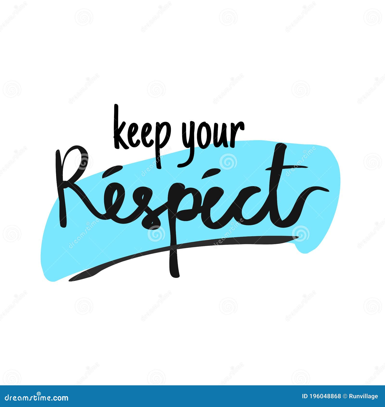Keep Respect Each Other Typography in Doodle Style Stock Vector ...