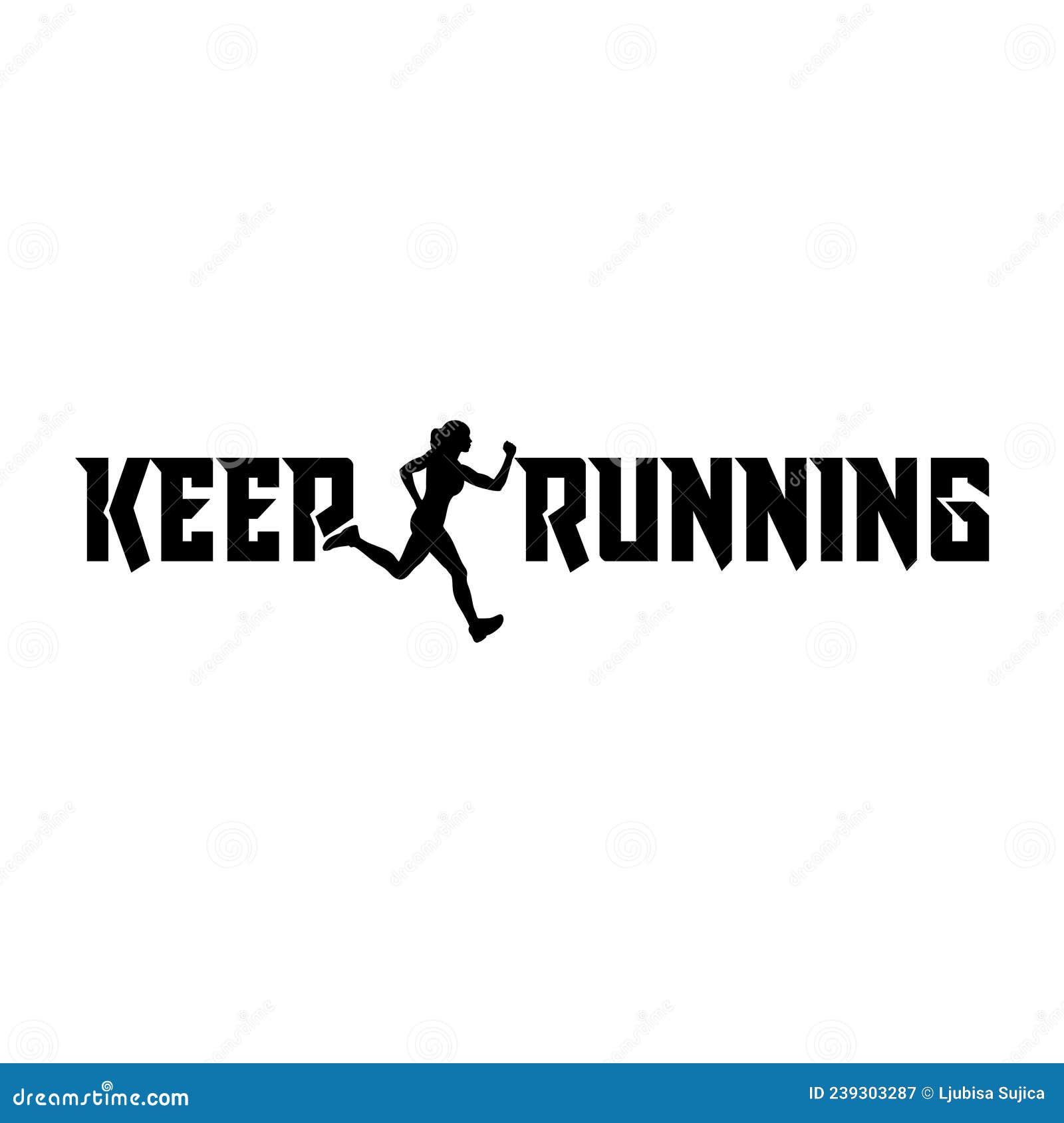Keep Running Logo Icon Isolated on White Background Stock Vector ...