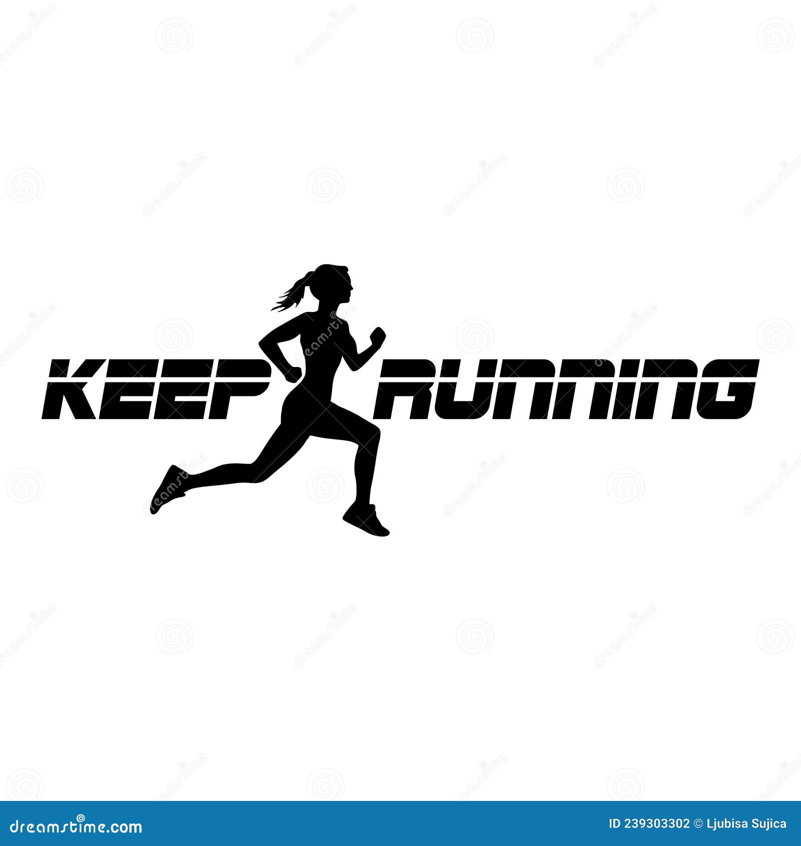 Keep Running Logo Icon Isolated on White Background Stock Vector ...