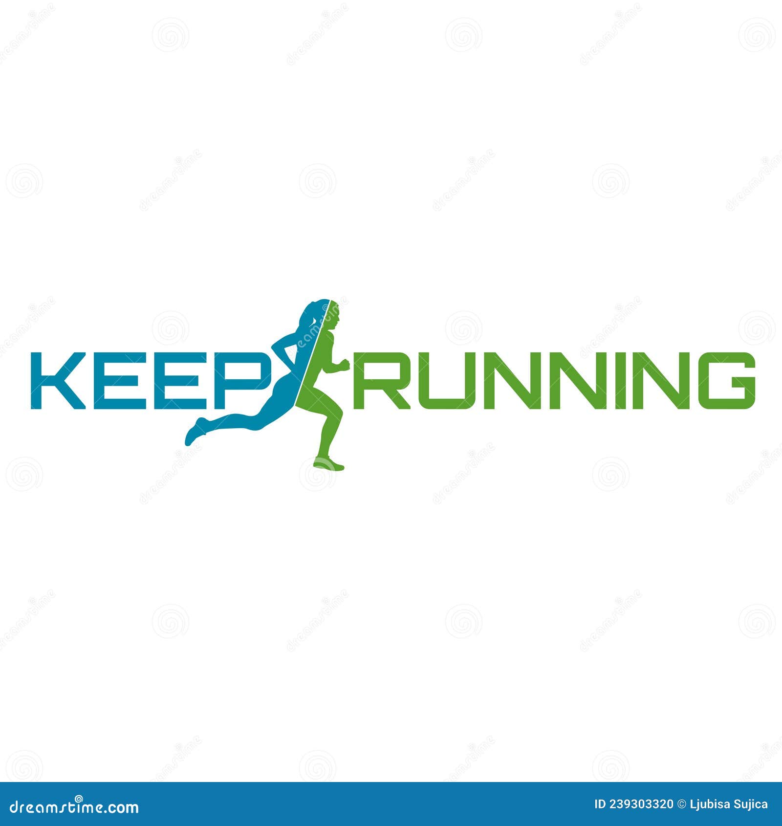 Keep Running Logo Icon Isolated on White Background Stock Vector ...