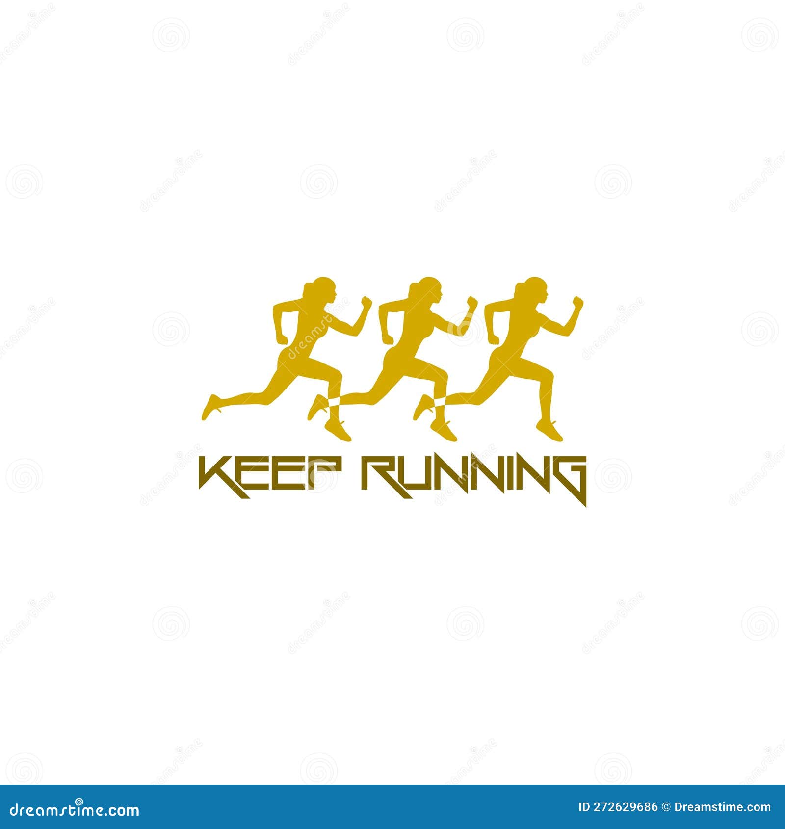 Keep Running Logo Icon Isolated on White Background Stock Vector ...