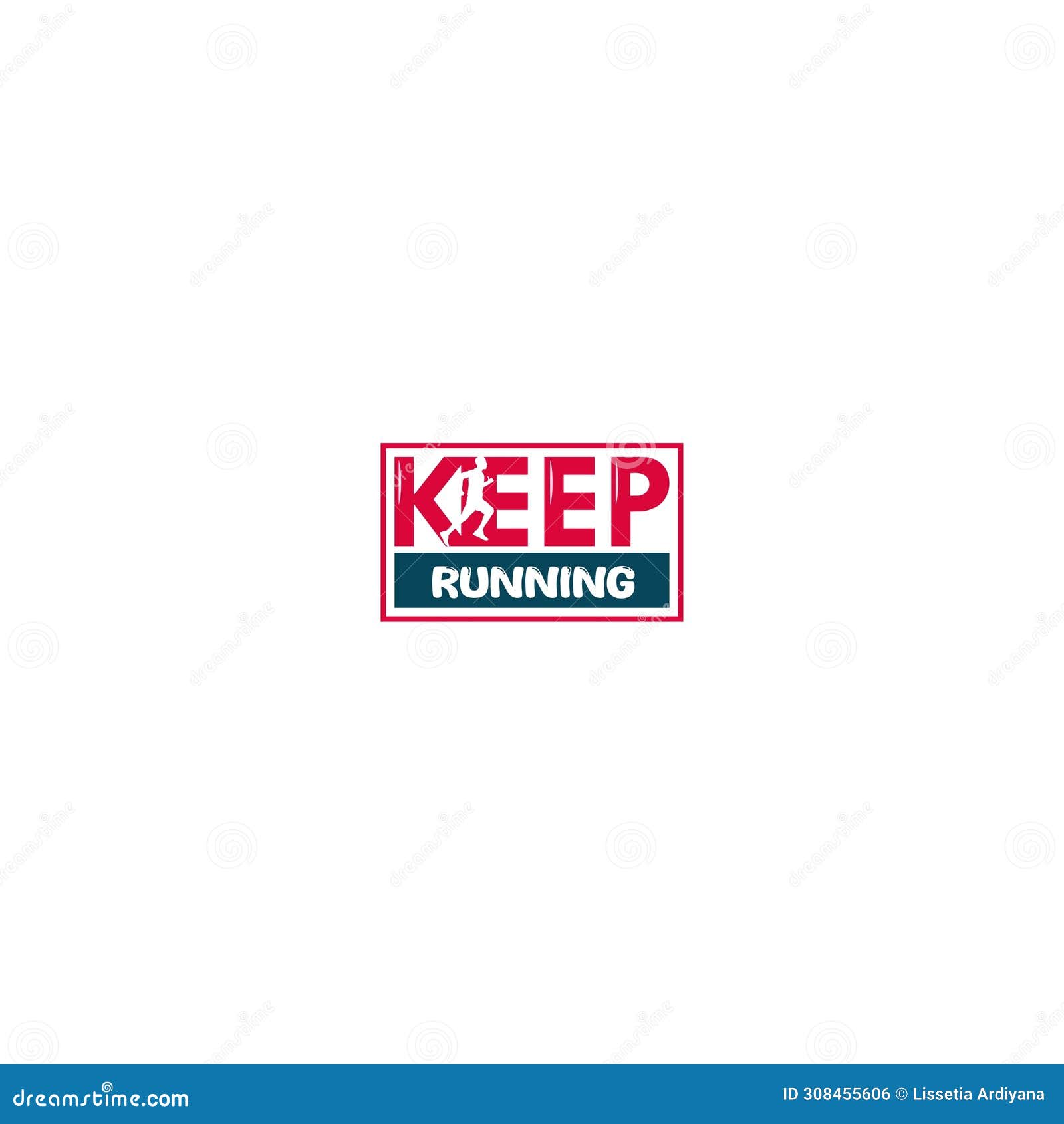 Keep Running Logo Vector Graphics Stock Vector - Illustration of pink ...