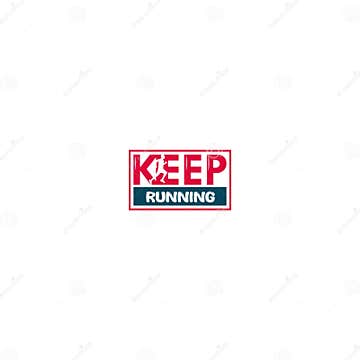Keep Running Logo Vector Graphics Stock Vector - Illustration of pink ...