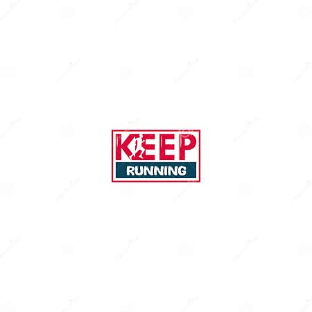 Keep Running Logo Vector Graphics Stock Vector - Illustration of pink ...
