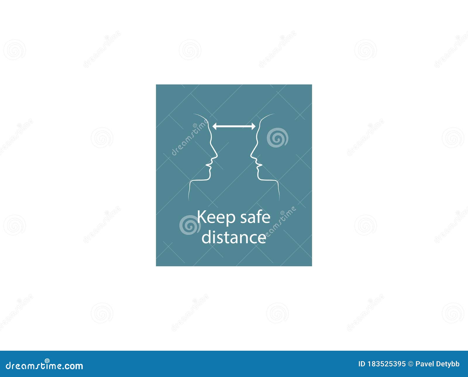 Keep Safe Distance Icon. Vector Illustration, Flat Design Stock ...
