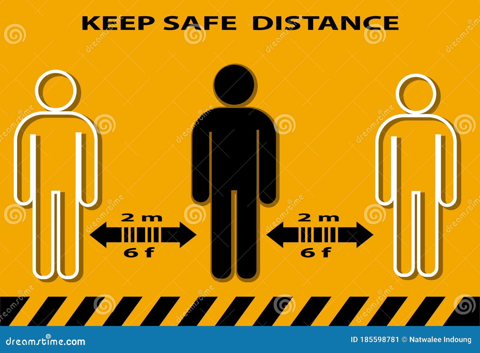 Keep safe distancing stock vector. Illustration of distance - 185598781