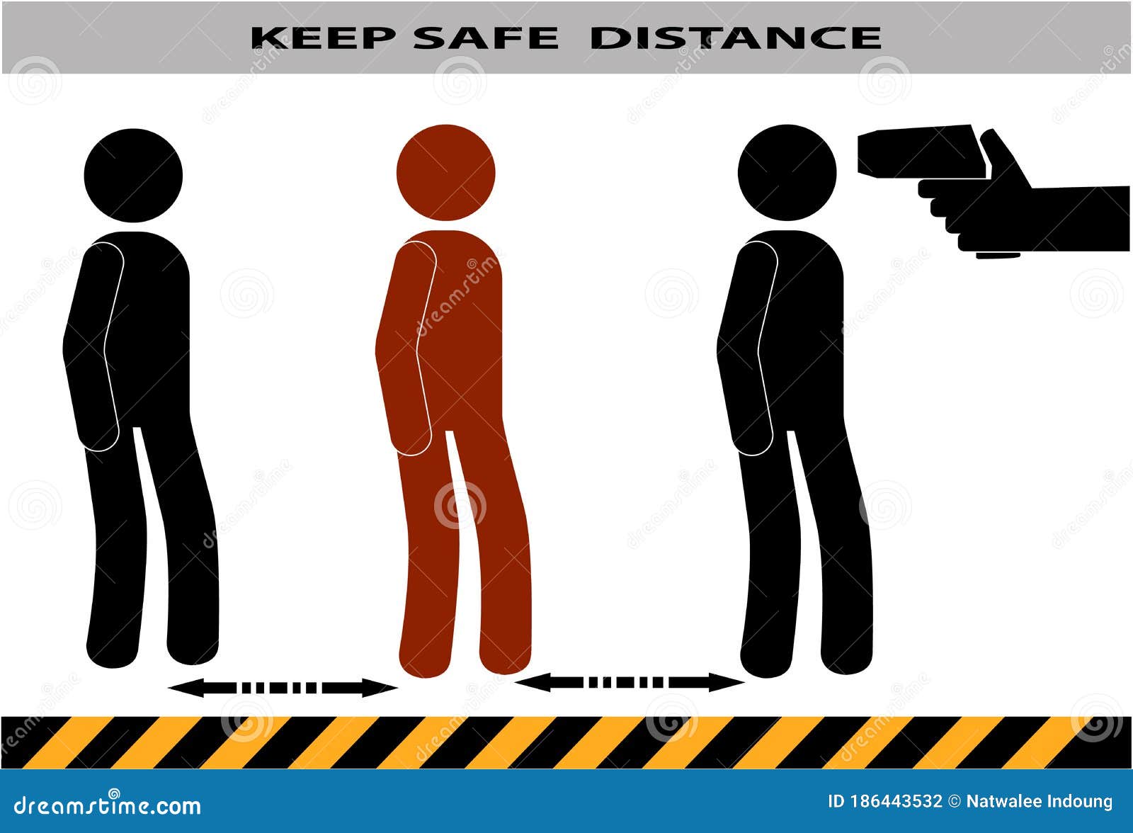 Keep Safe Distance Information Sign,symbol Stock Vector - Illustration ...