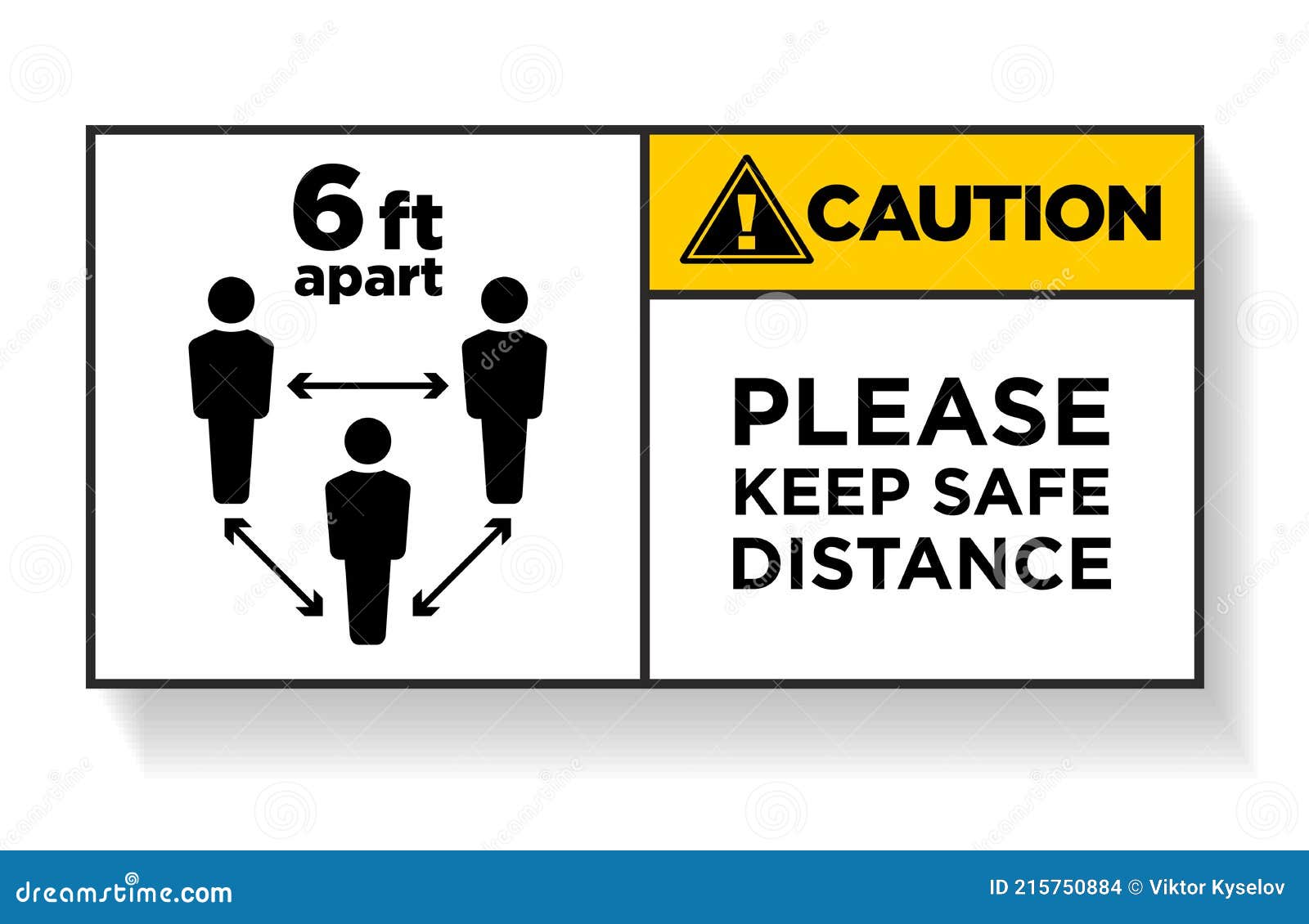 Keep safe distance sign stock vector. Illustration of coronavirus ...