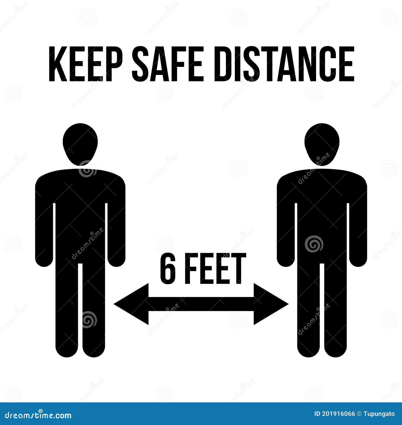 Keep safe distance sign stock vector. Illustration of symbol - 201916066