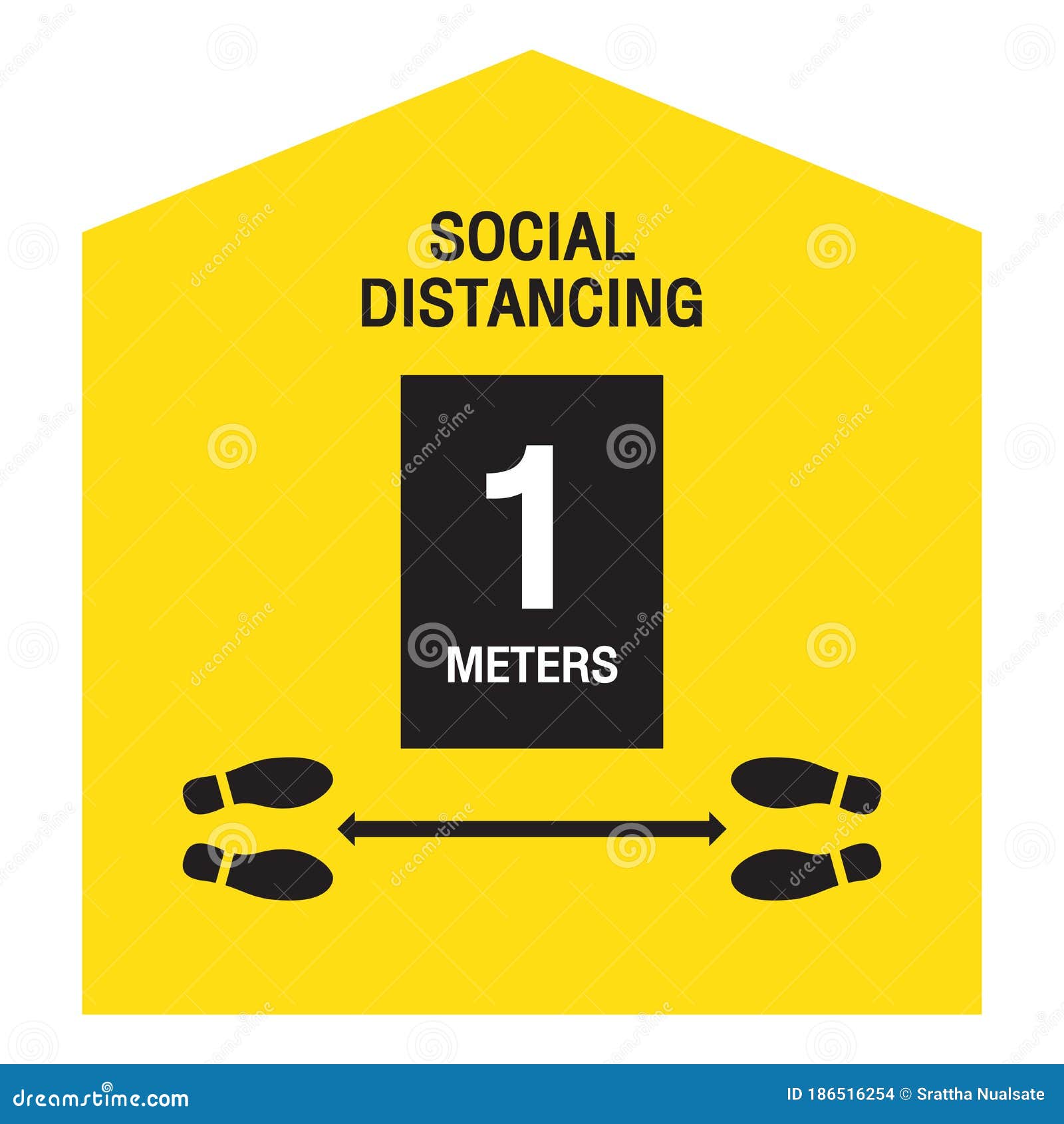 Keep a Safe Distance from Standing in Front. Simple Vector Icon Over ...