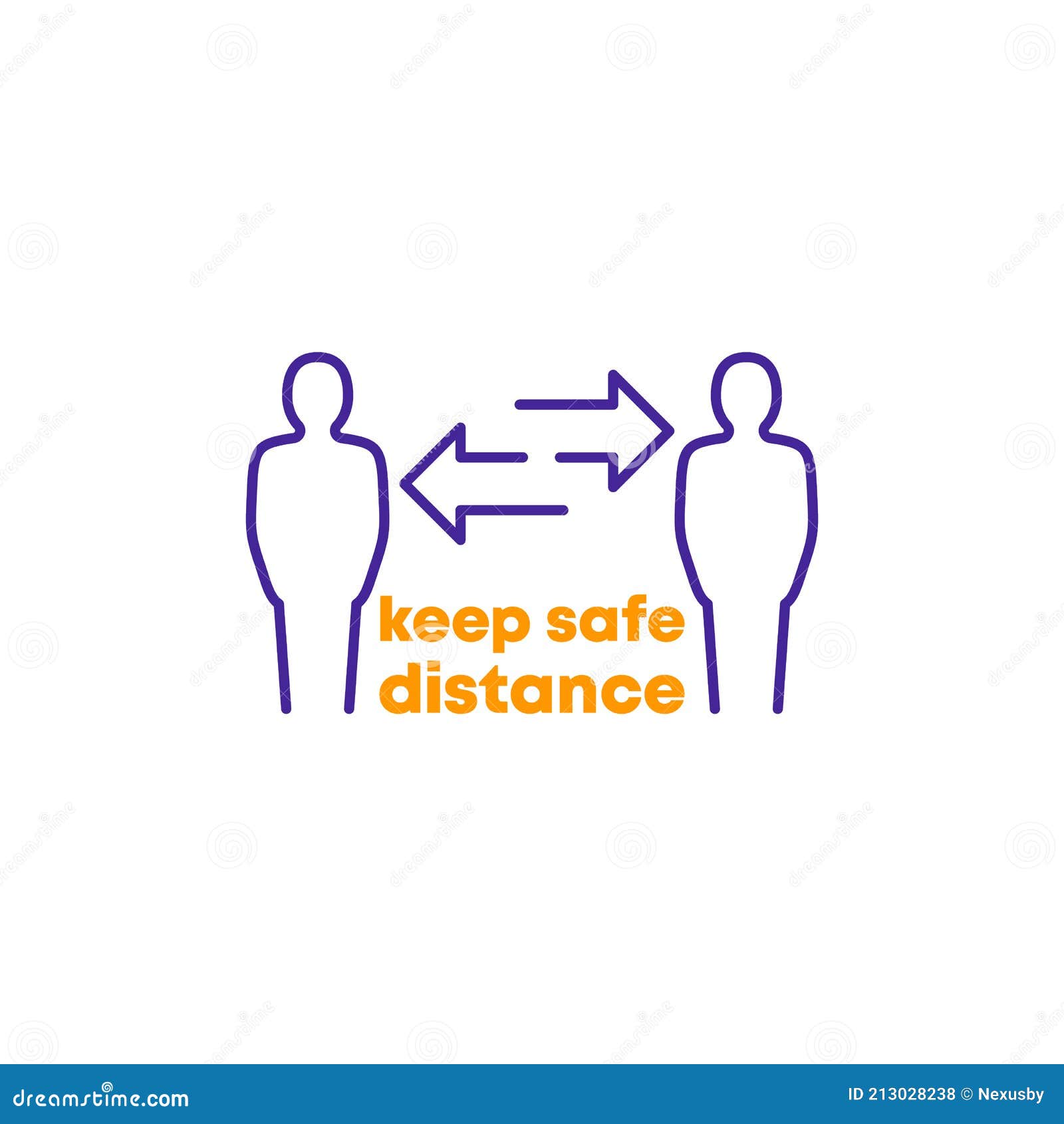 Keep Safe Distance Vector Design Stock Vector - Illustration of vector ...