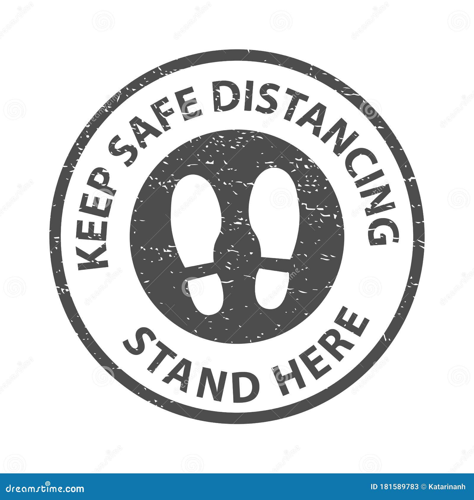 Keep Safe Distancing Rule Gray Rubber Seal Stamp on White Background ...