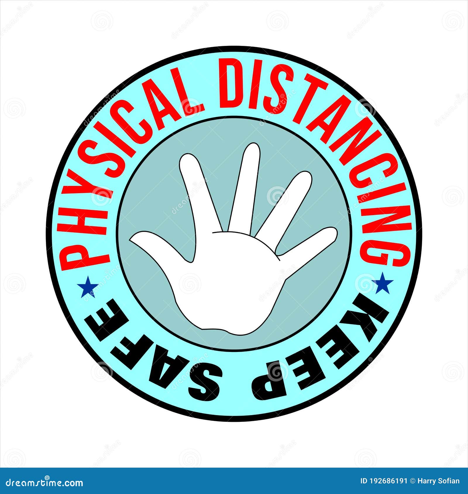 Keep Safe Do Physical Distancing Stock Vector - Illustration of measure ...