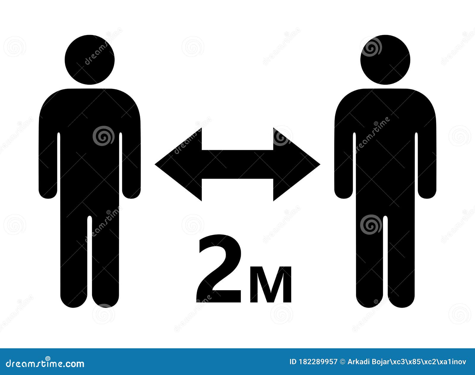 Keep Safe Distance Sign Vector Illustration | CartoonDealer.com #215750884