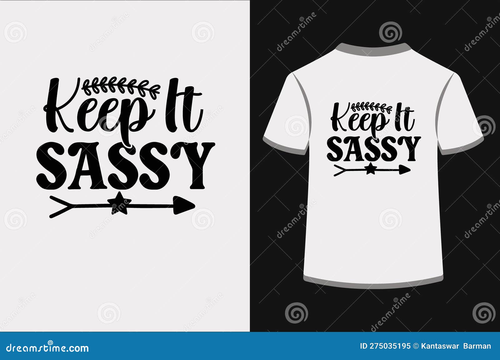 Keep it Sassy. stock vector. Illustration of design - 275035195
