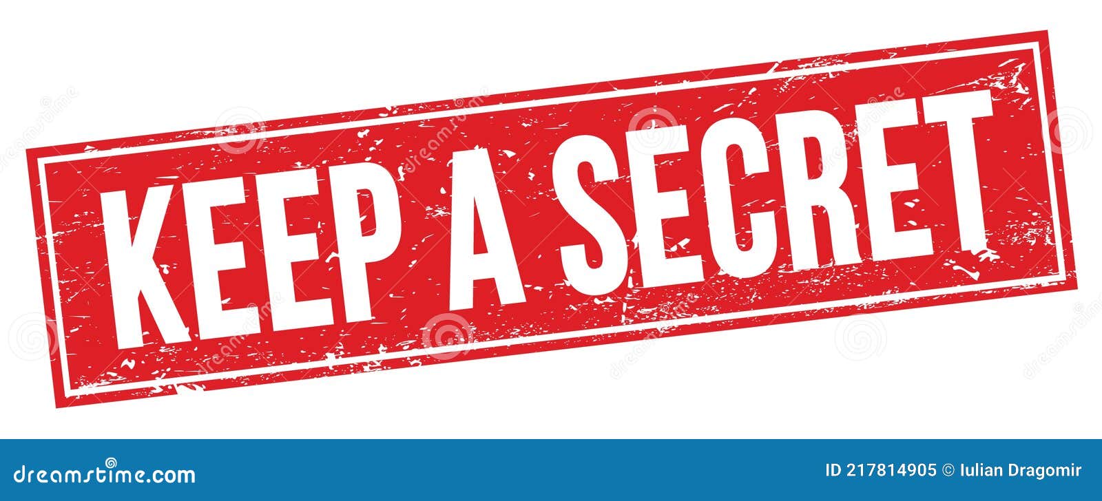 KEEP a SECRET Text on Red Grungy Rectangle Stamp Stock Illustration ...