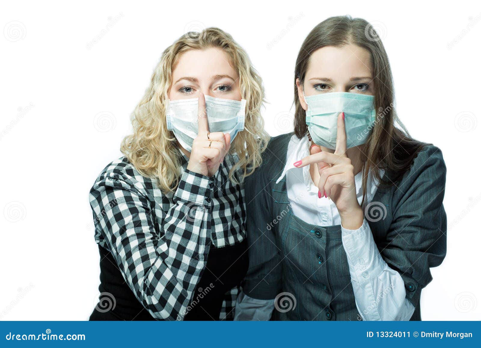 Keep silence stock image. Image of blondy, germs, contagious - 13324011