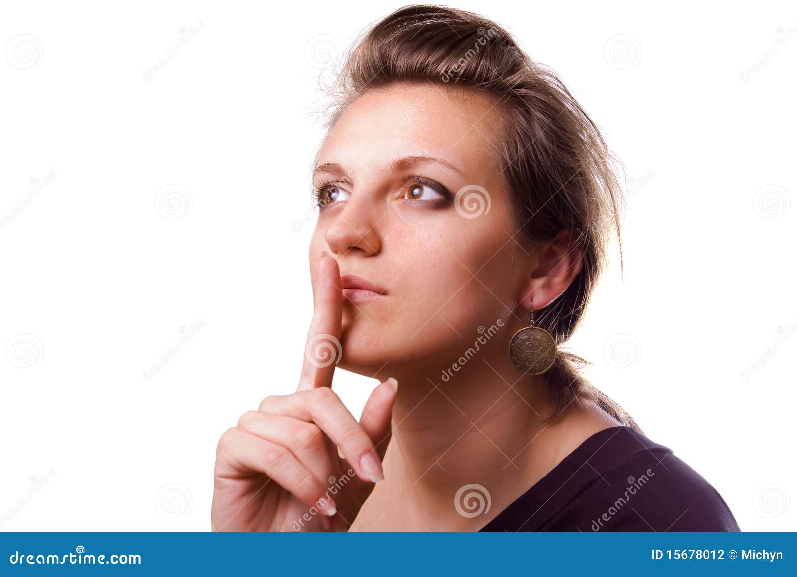 Keep silence stock photo. Image of calm, quiet, girl - 15678012