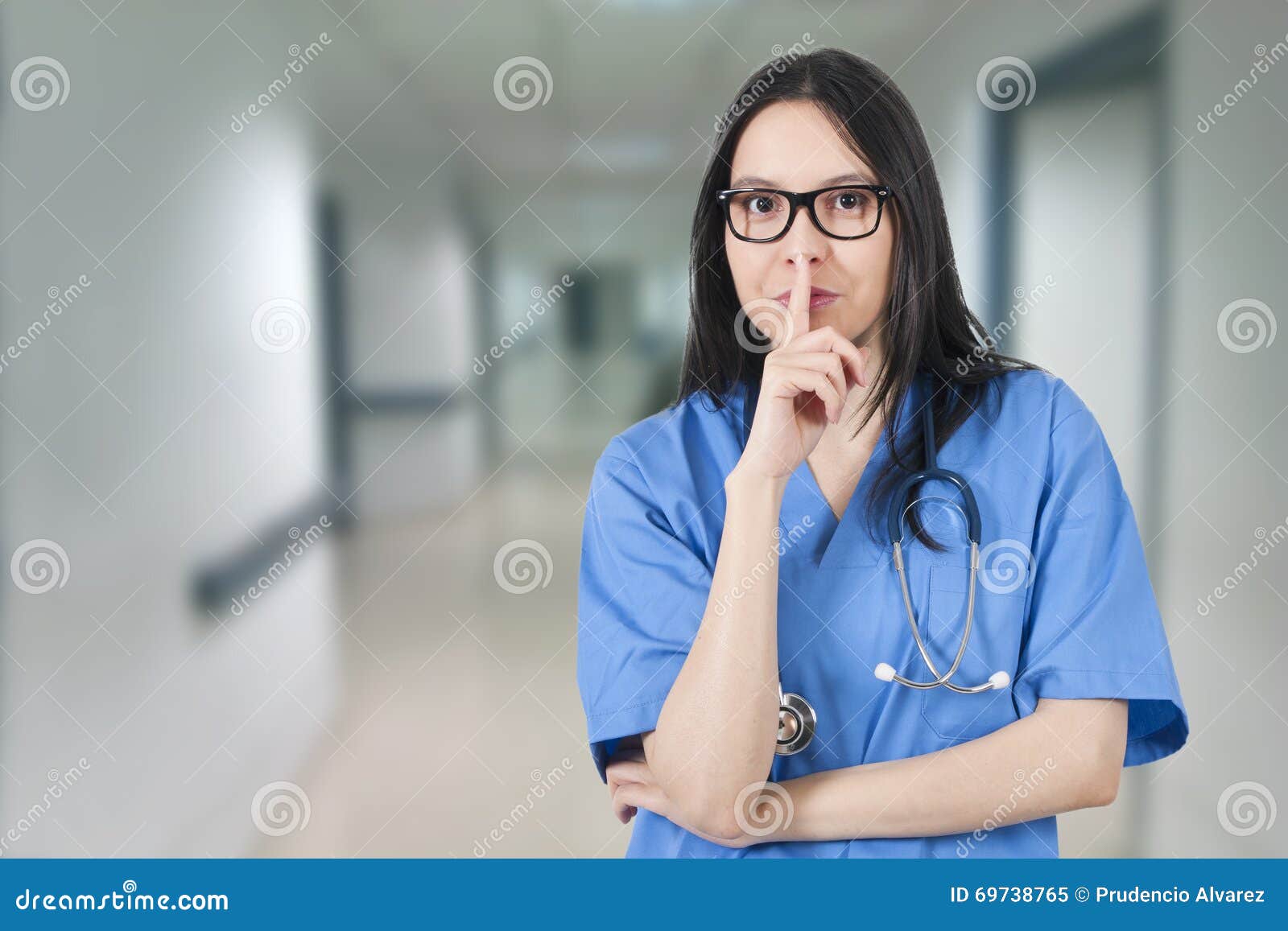 Keep silence, doctor stock image. Image of human, caucasian - 69738765