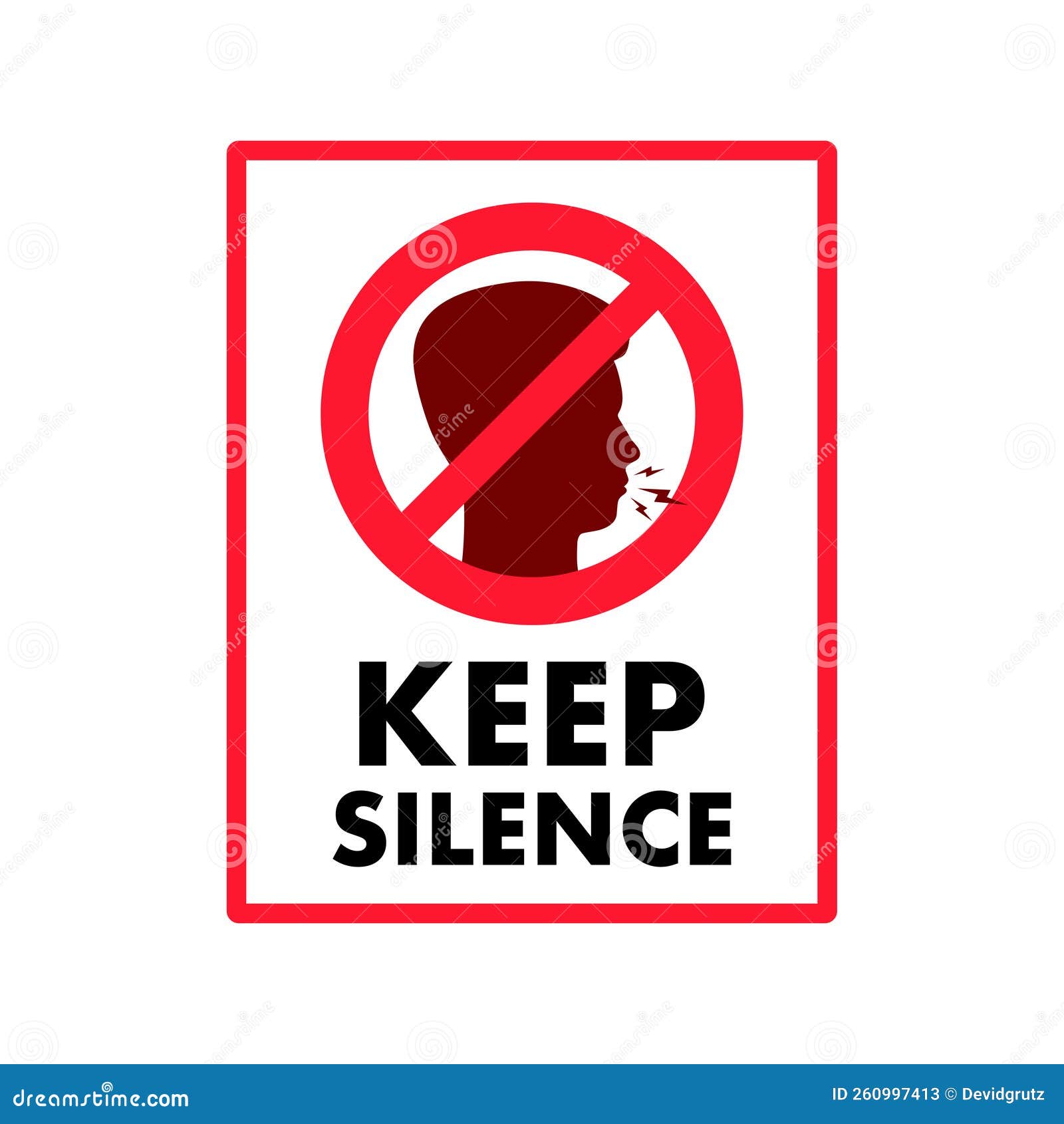 Keep Silence Sign, Label. Banner Icon. Vector Stock Illustration. Stock ...