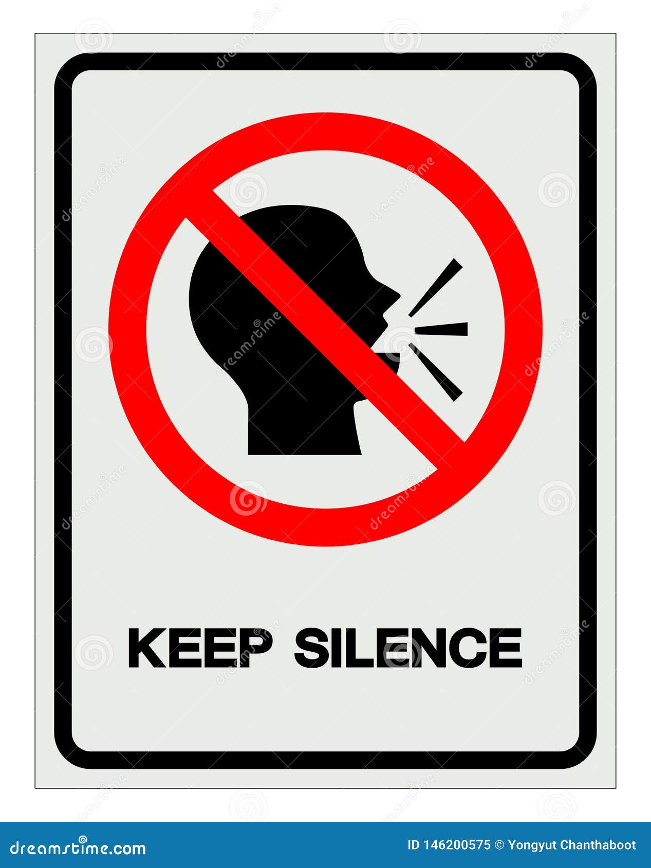 Keep Silence Symbol Sign, Vector Illustration, Isolate on White ...