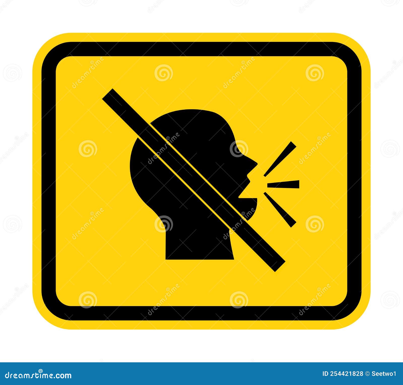 Keep Silence Symbol on White Background Stock Vector - Illustration of ...