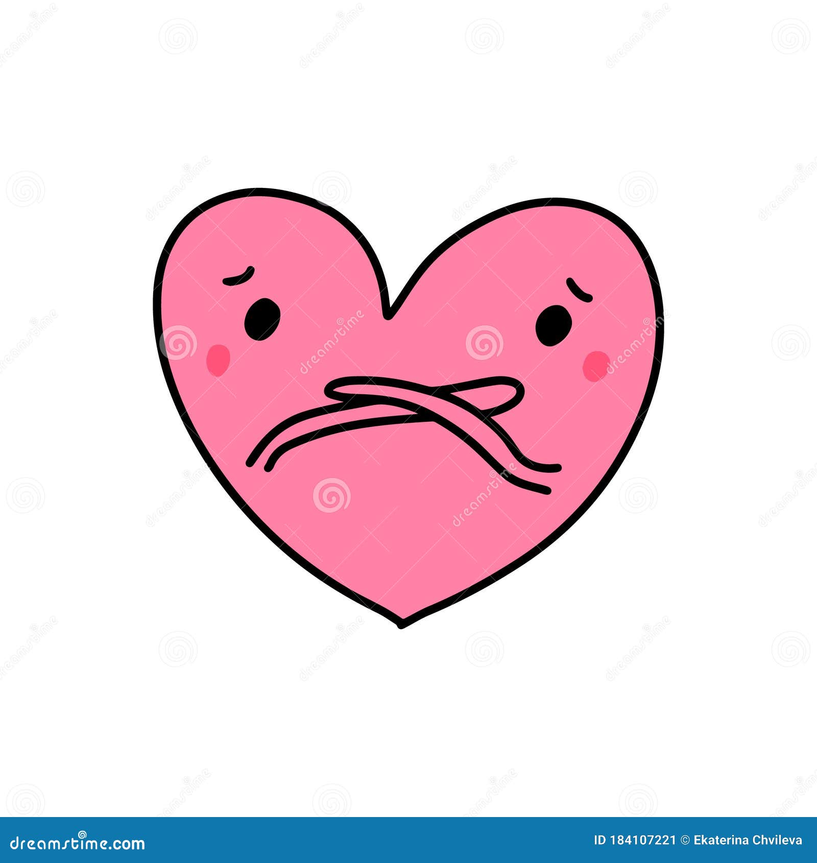 Tyrant Heart Symbol Speaks With Victim Hand Drawn Vector Illustration ...
