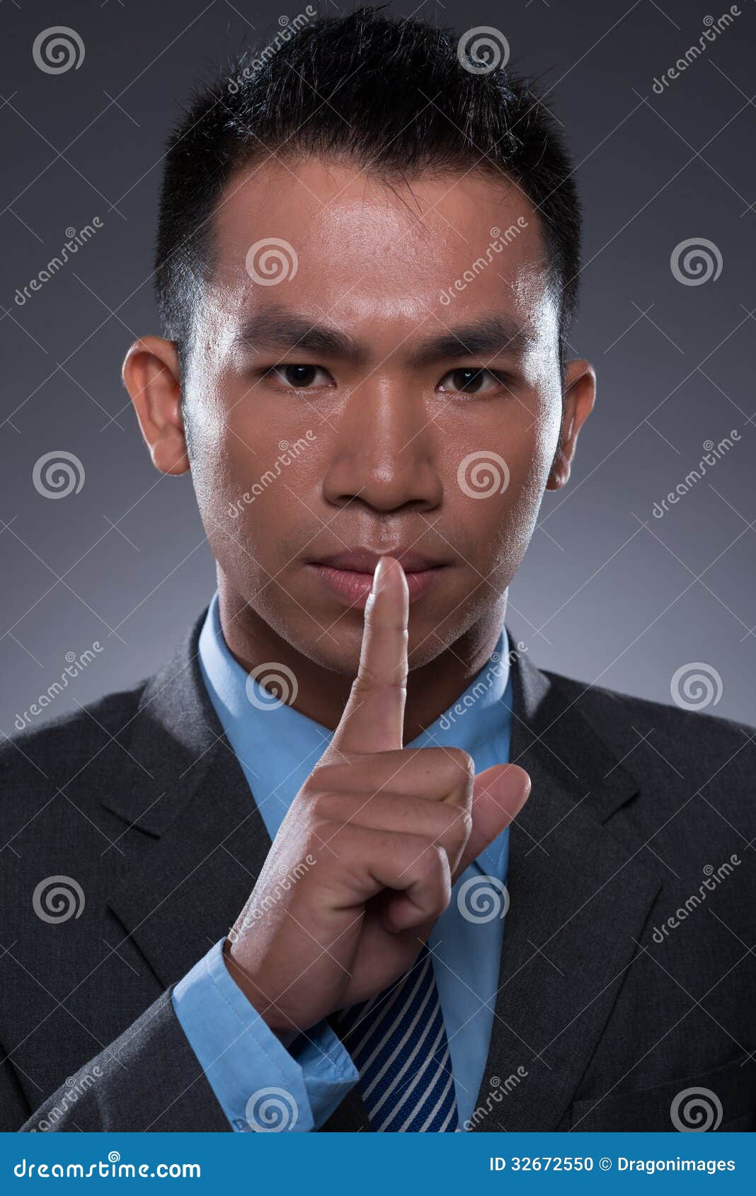 Keep silent! stock photo. Image of executive, businessman - 32672550
