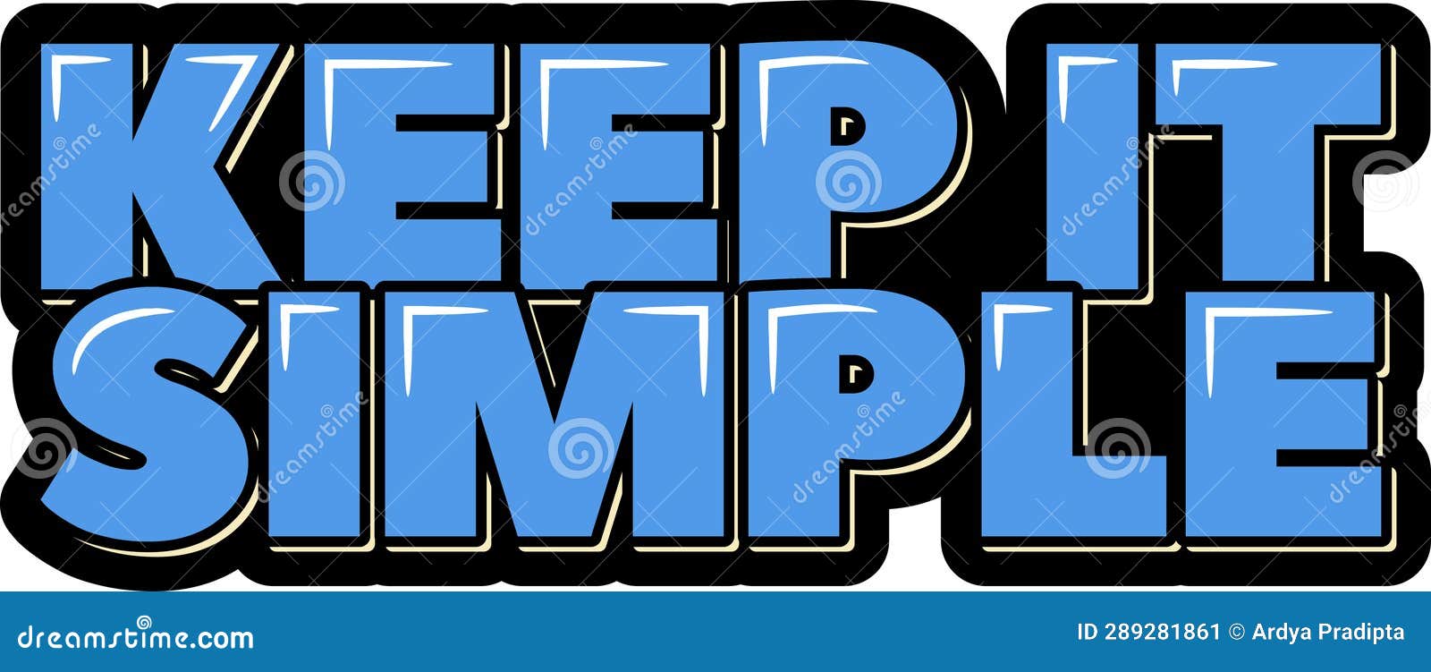 Keep it Simple Aesthetic Lettering Design Stock Vector - Illustration ...