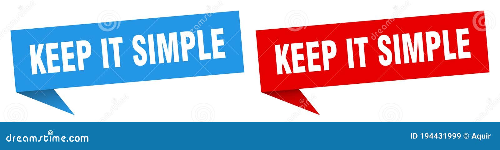 Keep it Simple Banner. Keep it Simple Speech Bubble Label Set Stock ...