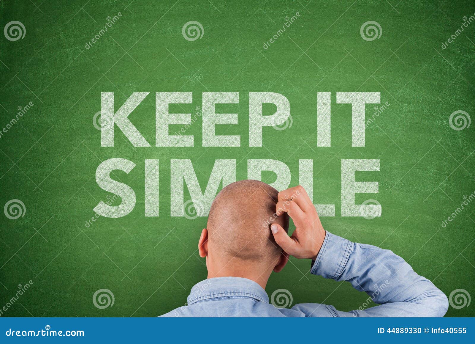 Keep it Simple on Blackboard Stock Photo - Image of planning ...